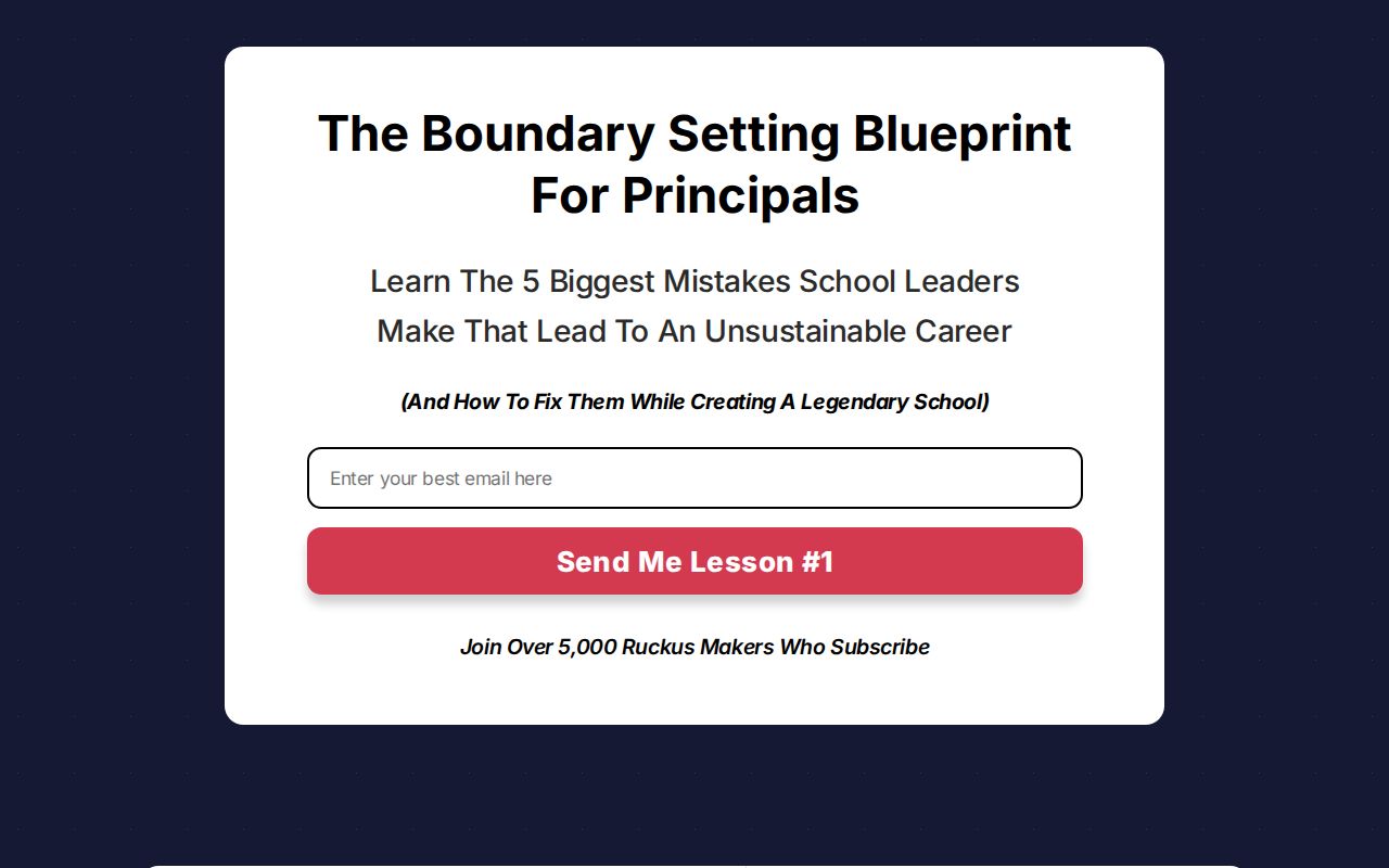 Boundary Setting Blueprint